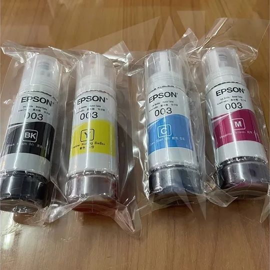 Epson 003 Original Ink Bottle Set ( Black / Cyan / Yellow / Magenta ...