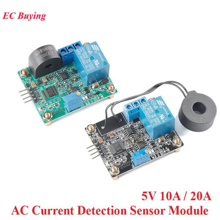 Ac Current Detection Sensor Module 5v 10a 20a Transformer Relay Module