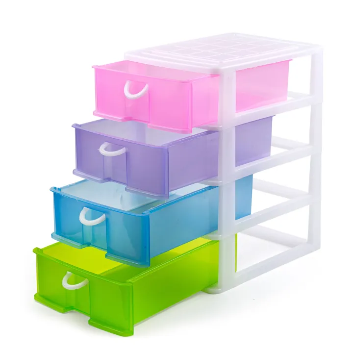 Multipurpose Colorful 4-Step Stackable Cabinet Drawers – Storage ...
