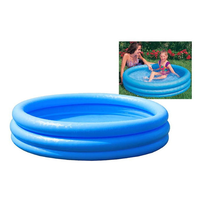 Intex - Crystal Blue Portable Kids Outdoor 3 Ring Inflatable Swimming ...