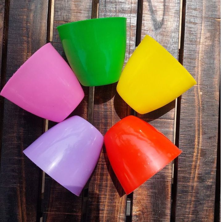 Pack of 5 Multicolored Pots for Plants , Succulents & Cactus (3 inch ...