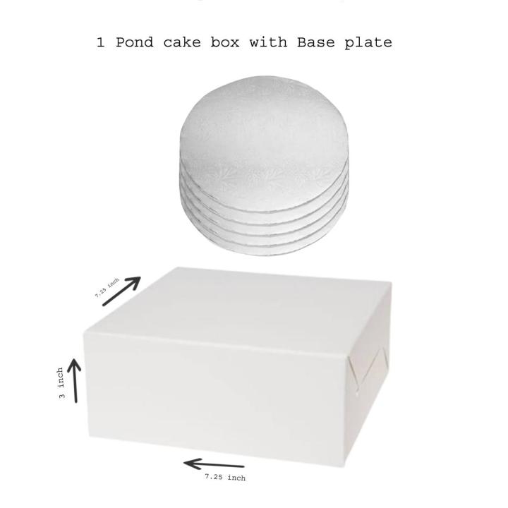 Cake Boxes, Square Disposable Cake Boxes, White Cake Box ,1 Pond Cake ...