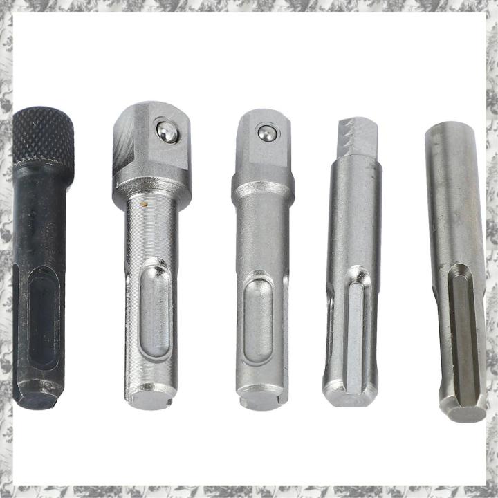 Cgearuppt 3pc Sds Plus Steel Socket Adapter 2pc Sds Socket Hexagonal Extension Electric Tool