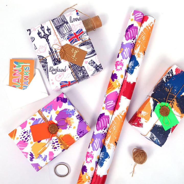 Universal Gift Wrapping Paper Ins Book Wrapping Paper Colorful Coated ...