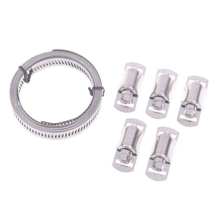 12.7MM Width Stainless Steel 304 Worm Clamp Hose Strap With Fasteners ...