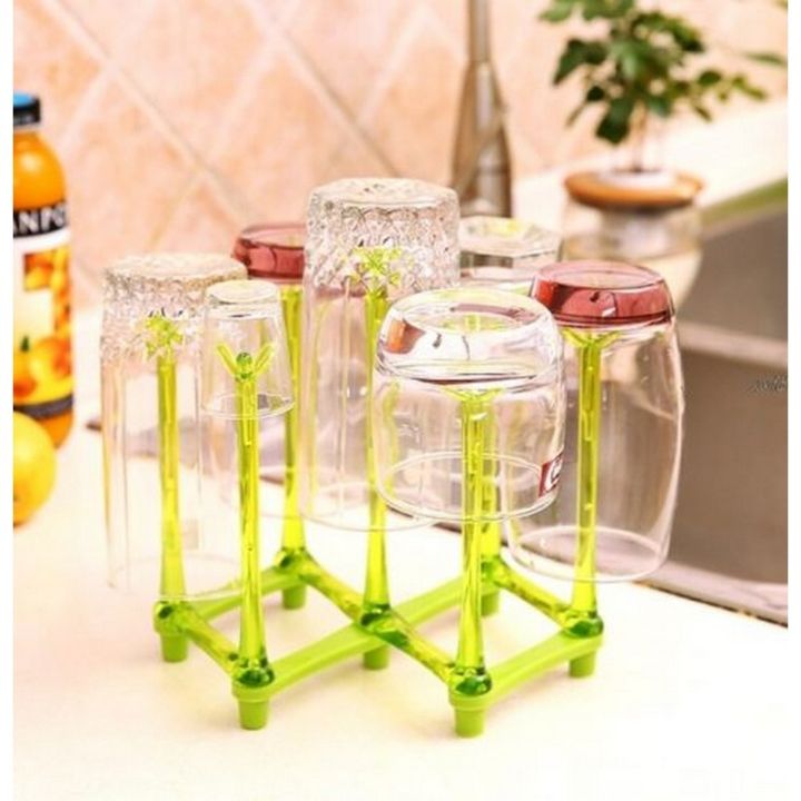 GLASS Stand Folding Drain Cup Holders Display Holder Drying Rack ...