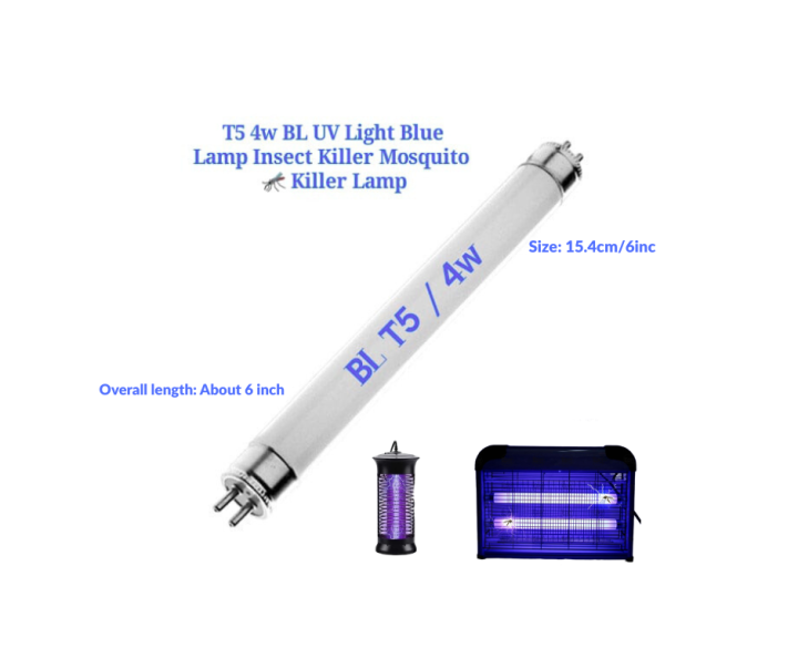 Insect Killer Tube Rod Replacement Lamp Blacklight With Blue Florescent ...