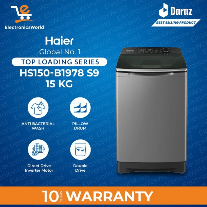 Haier Top Loading 15Kg Washing Machine HS-150-B1978S9 ( DD inverter ...