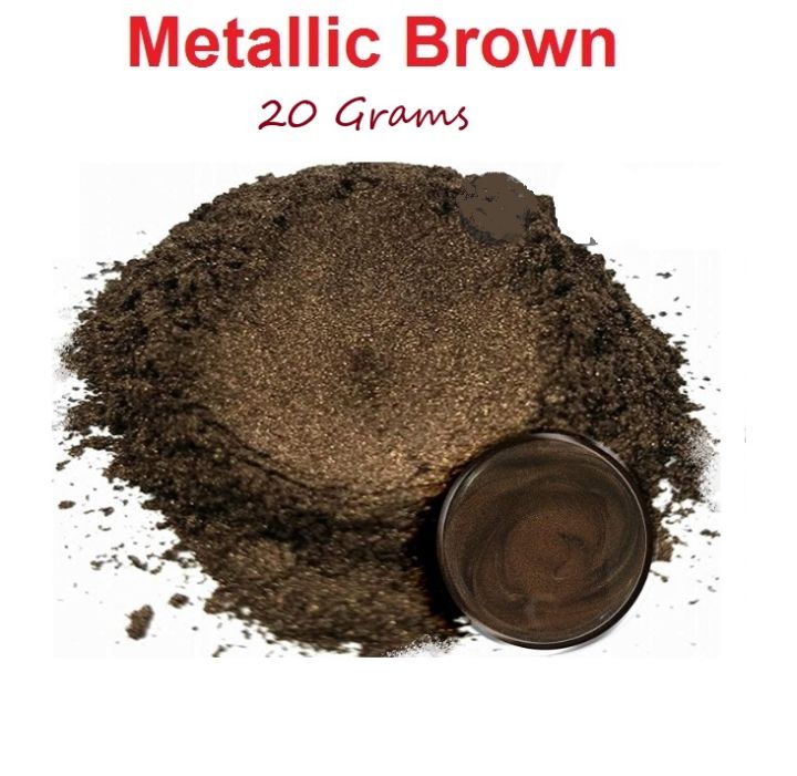 Epoxy Resin Color Metallic (BROWN) 20 grams POWDER Form (Imported ...