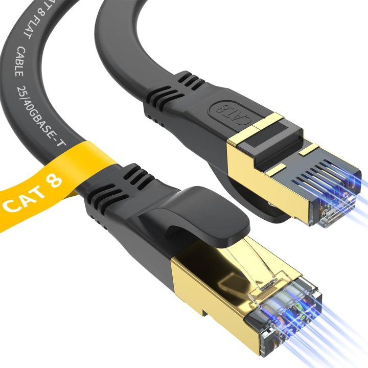 Cat 8 Ethernet Cable 10 FT, Outdoor&Indoor High Speed Heavy Duty ...