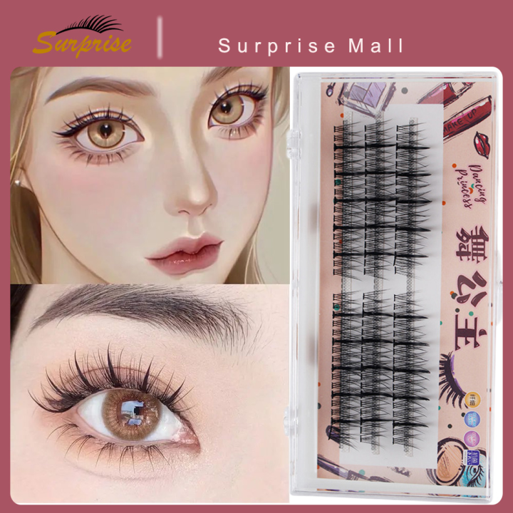 JJ Little Devil Segmented False Eyelashes One piece lashes Natural ...