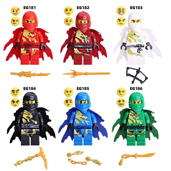 Ninjago toy EG181-186 Phantom Series Ninja First Generation Dragon Suit ...