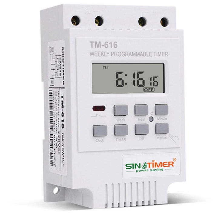 【tasselelf mall】SINOTIMER TM616W-2 30A Electronic Weekly Programmable Digital Time Switch Relay ...