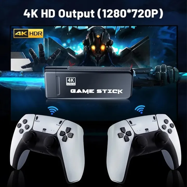 (M8 PRO)Game Stick 4K Video Game Console Retro Classic Games 2.4G ...
