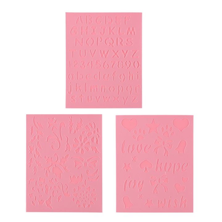 3PCS/SET Hot Sell Stamp Walls Painting Embossing Layering Stencils ...