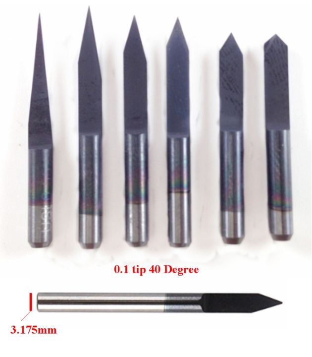 0.1mm 40 degree APCB drill v-shape bit CNC 3.175 | Daraz.pk
