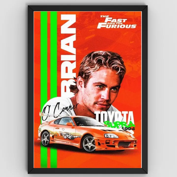 Premium Crystal Wooden Frame Toyota Supra MK4 Orange Legend 2JZ Engine ...