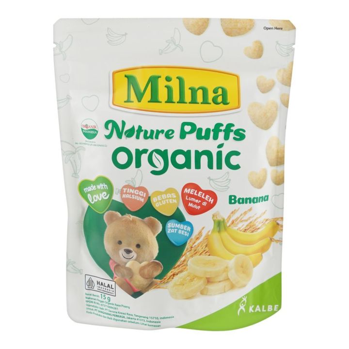 Milna Nature Organic Puffs 15g – Banana, Healthy Baby Snack | Daraz.pk