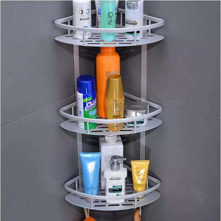 3 And 2 Layers Of Aluminum Bathroom Corner Shelves, Large Capacity ...