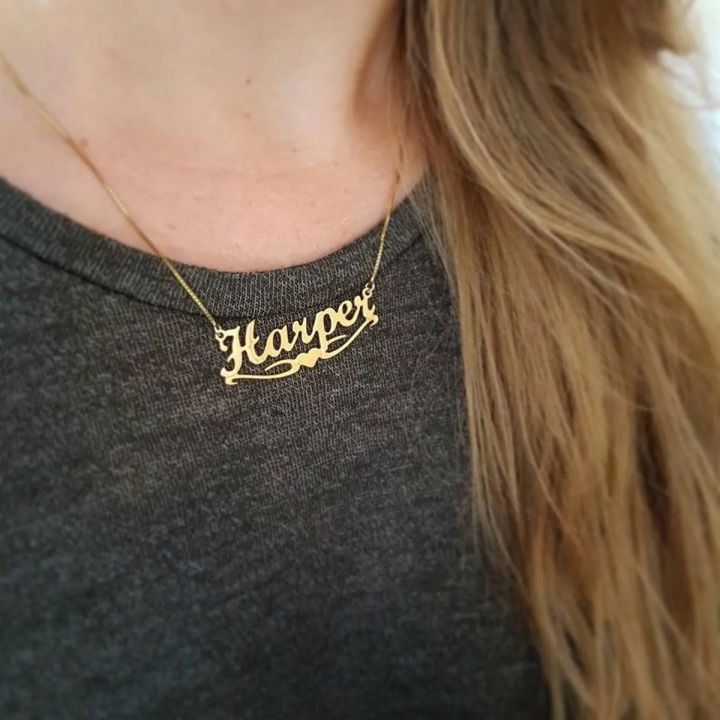 Customize Necklace, Customize Name Necklace, Name Locket For Girls ...