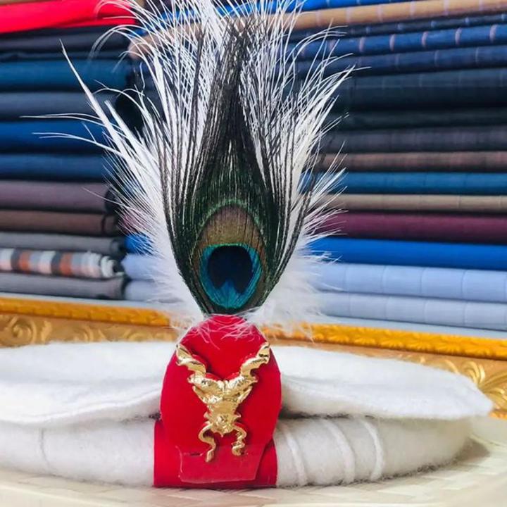 Chitrali cap , pakol with feather and Markhor badge | Daraz.pk