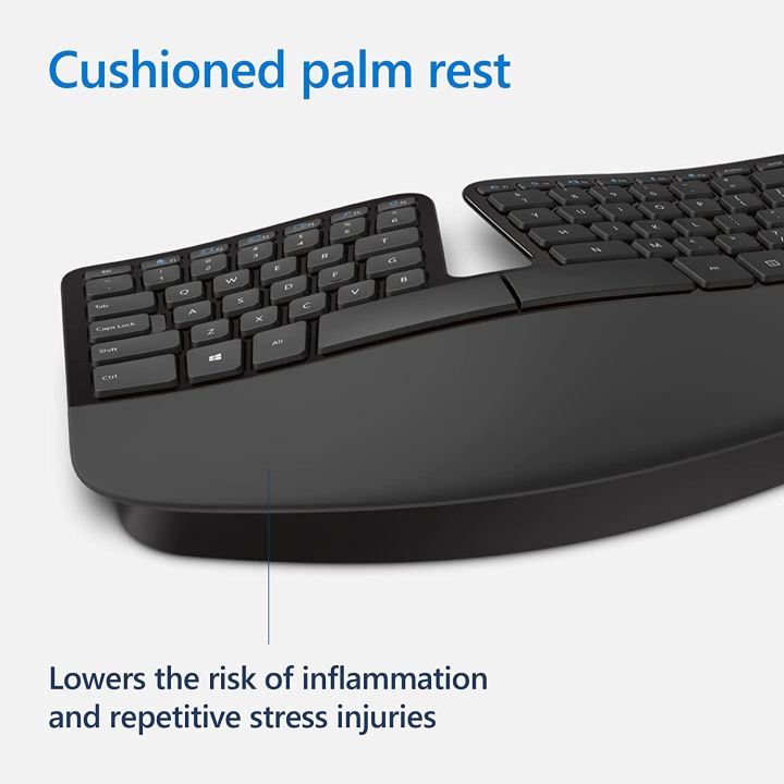 Microsoft Sculpt Ergonomic Wireless Desktop Keyboard and Mouse - Black ...