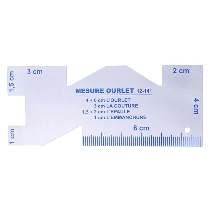 Precision Seam Measuring Gauge Metal Quilting Tailor Ruler Template ...