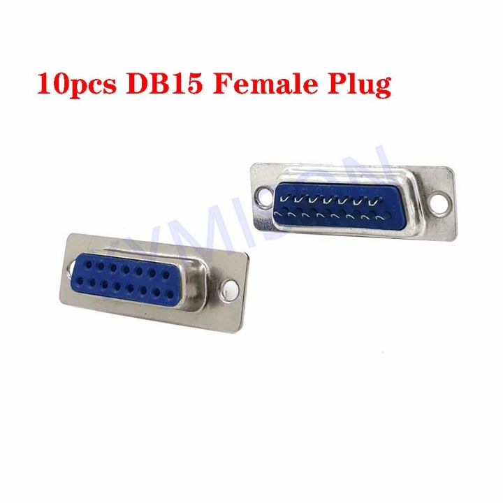 10PCS RS232 DB15 15 Pin Female/Male 2Rows Solder Type Plug D-SUB Male ...