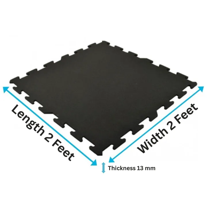 EVA Foam Gym Flooring Mat 2x2 Feet – 13mm Thick Interlocking Floor Mats ...