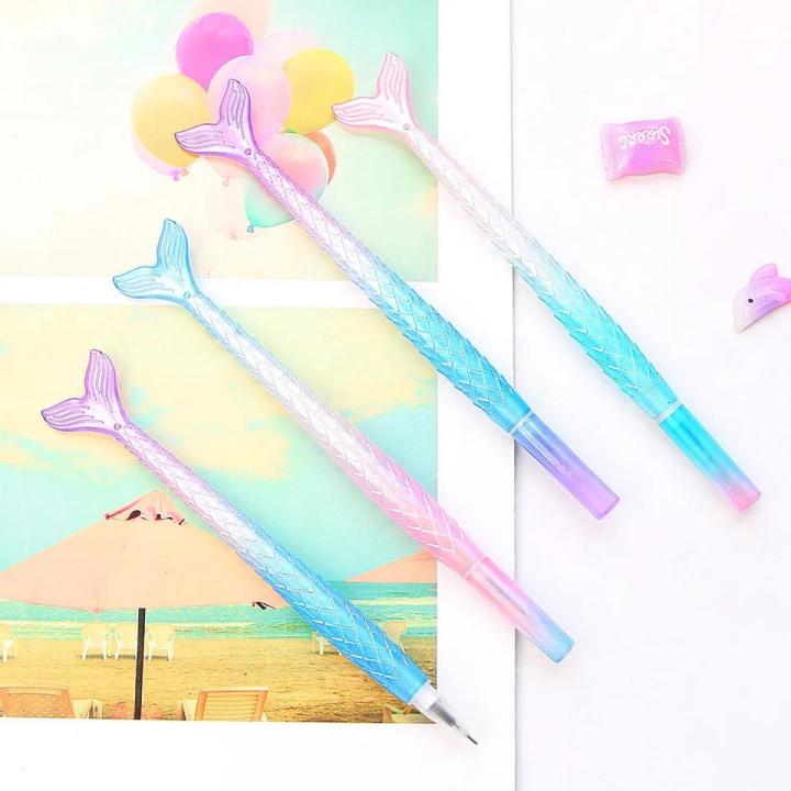 Gradient Gel Pens Cute Mermaid Pens Novelty Neutral Pens For Kids Gift ...