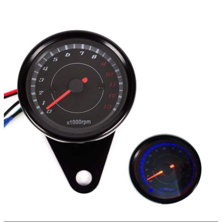 Universal Motorcycle RPM Meter Double Color LED Light meter gauge ...