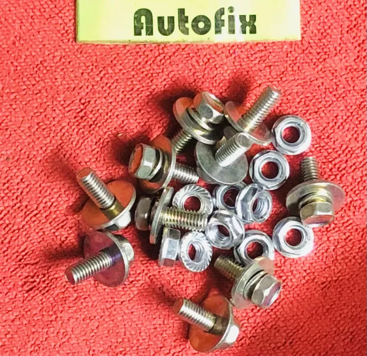 Automotive Steel nut bolts washer 10 mm (genuine) 10 PCS | Daraz.pk