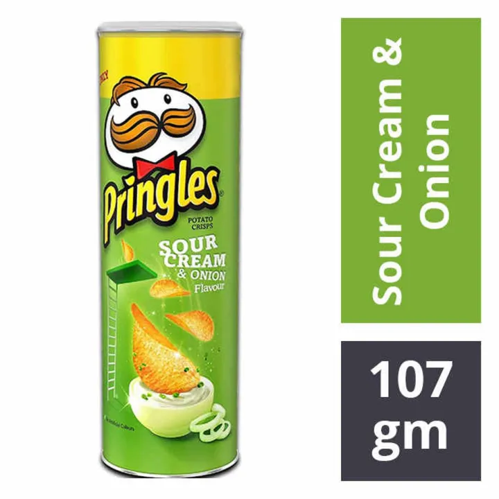 Pringles Potato chips Sour Cream & Onion Chips 107gm 2 Packs | Daraz.pk
