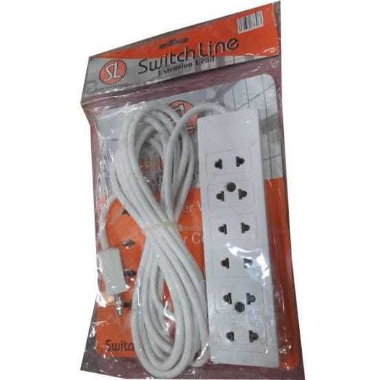 Switch Line 6 Way Extension Cord 40/76 Wire 12 Feet | Daraz.pk