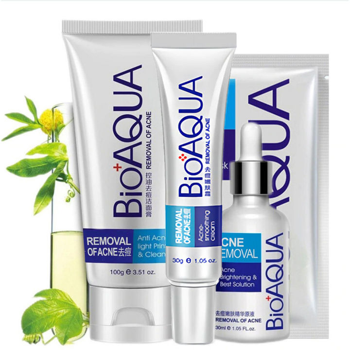 BIOAQUA 3 in 1 Face Acne Treatment Scar & Spots Removal Series (With ...
