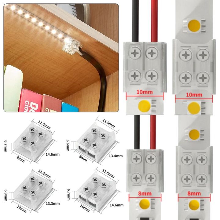 New PP LED Strip Buckles Transparent 2PIN High Density Connector Free ...