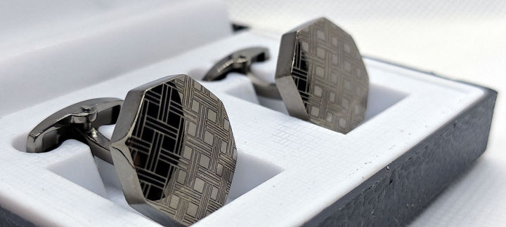 Imported Black Metallic Brass Metal Cufflinks for Men | Daraz.pk
