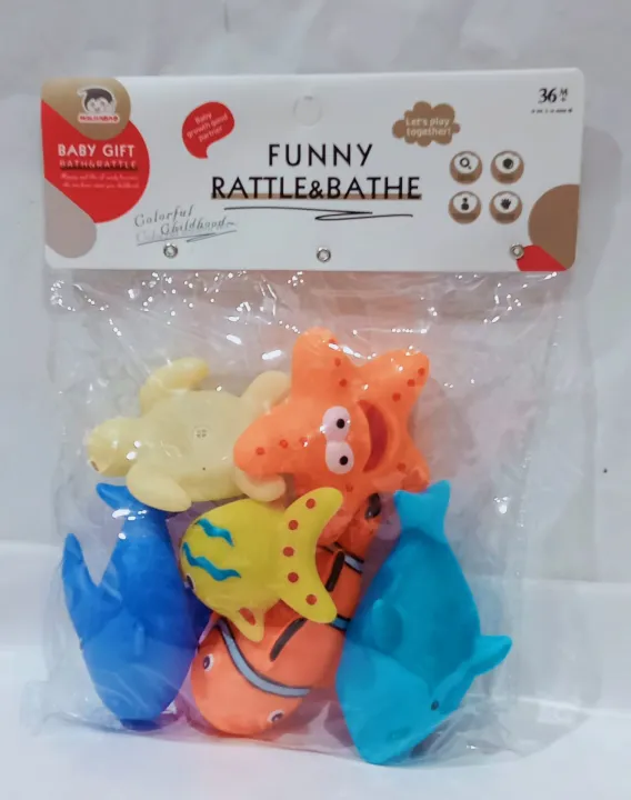 Funny bath squeezing fish 6pcs chu chu with whistle chu chu soft toy ...