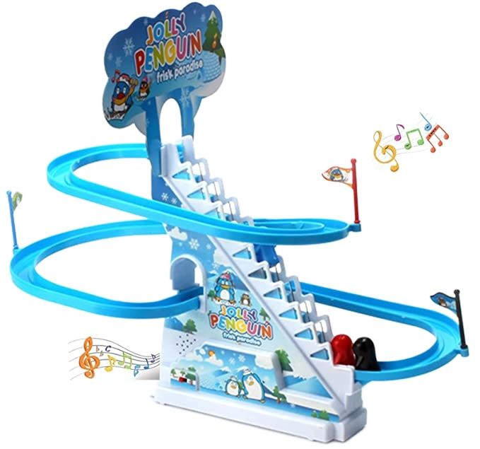 Interactive Penguin Race Track: Cute Design with Lights and Music for ...