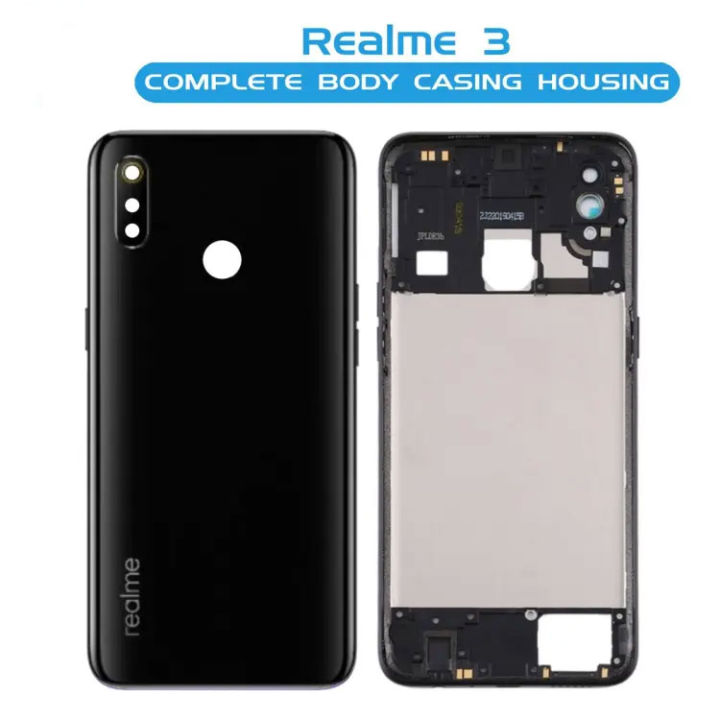 Realme 3 Housing Middle Frame With Side Button and Camera Lens Complete ...