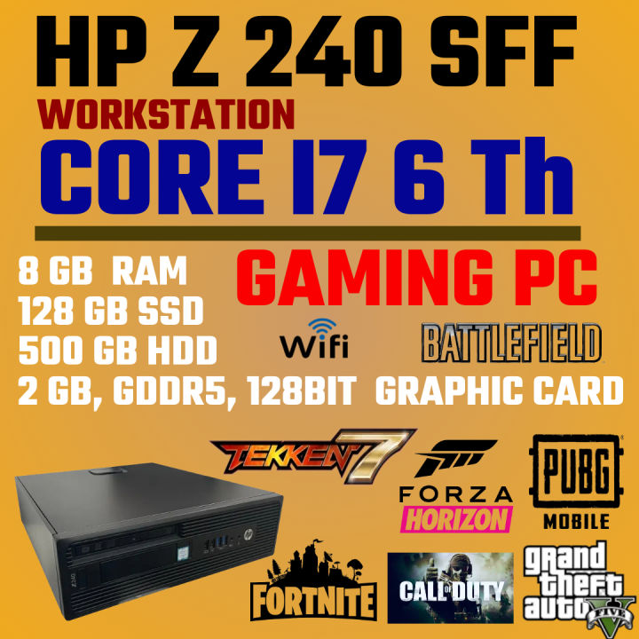 H.P Z240 SFF [CORE I7 6TH GEN, 8GB DDR4 RAM, 128GB SSD, 500 GB HDD, 2GB GAMING GRAPHIC CARD ...