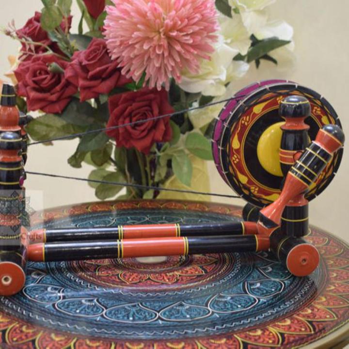 Wooden Traditional spinning wheel For Decoration Red & Black | Daraz.pk