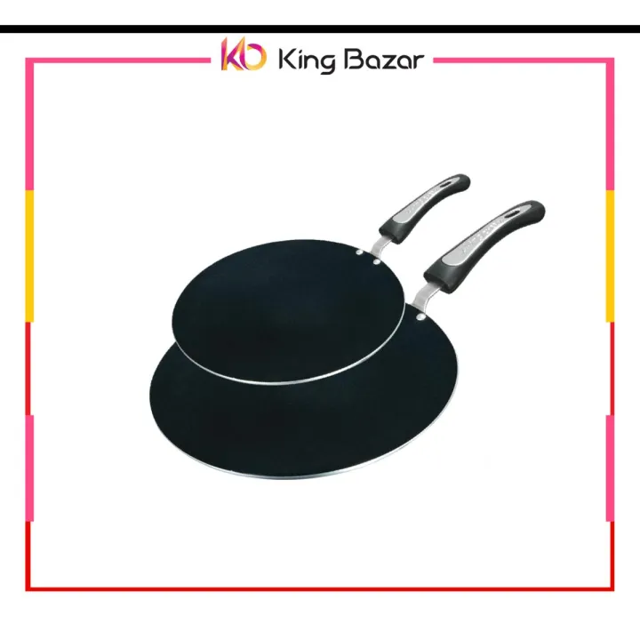 Non-Stick Tawa/Tava – Pack of 2 (12 Inches) | Flat Roti Maker/Chapati ...