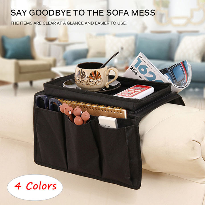 Sofa Armrest Storage Pockets Holder Tray Couch Hanging Remote Control ...