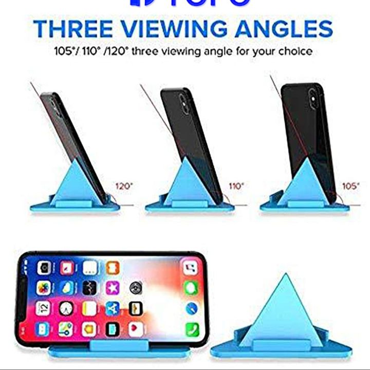 Universal Portable Three Sided Triangle Plastic Mobile Desktop Stand ...
