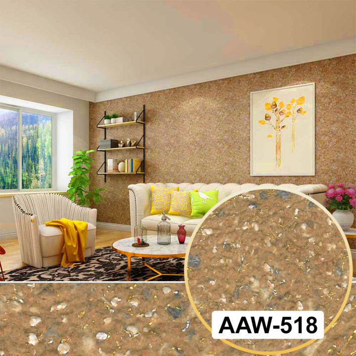 Light Brown Wall Grace Material, Silk Plaster, Liquid Wallpaper, Resham ...