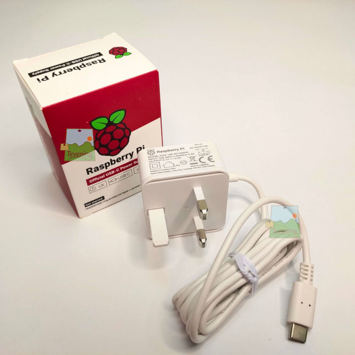 Raspberry Pi 4 15.3W USB-C Power Supply The Official And Recommended ...