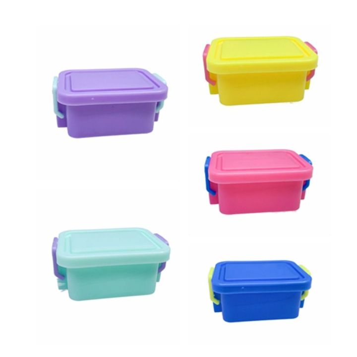 Kids Pretend Play Toys Plastic 1:12 Dollhouse Mini Storage Box Model ...