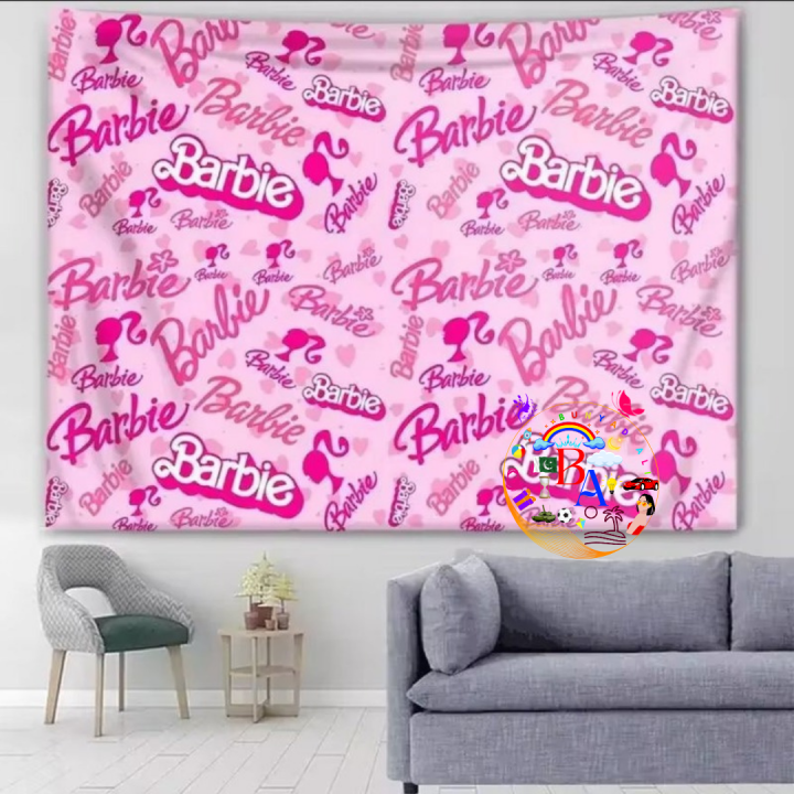 Barbie Fancy Backdrop Barbie Theme Fancy Panaflex Barbie Birthday Party ...