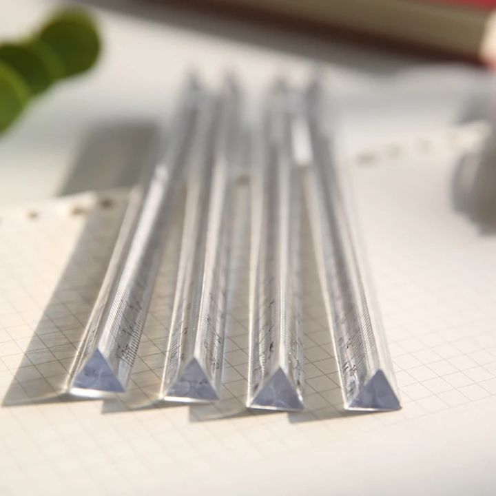 Portable Plastic Transparent Triangle Ruler Non-toxic Transparent ...